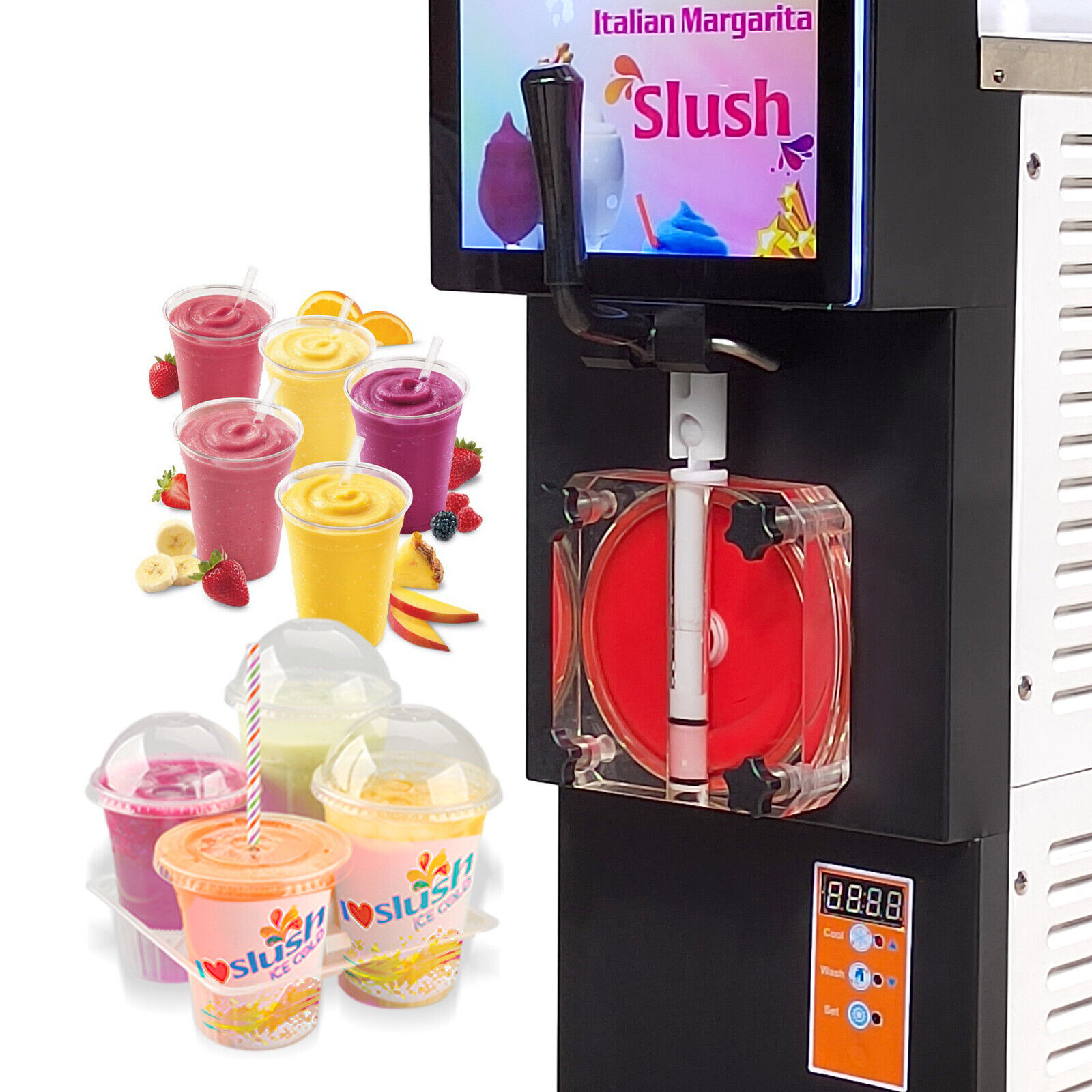 Frozen Slush Machine For Ice Smoothie 1 Tank Big Capacity Commercial