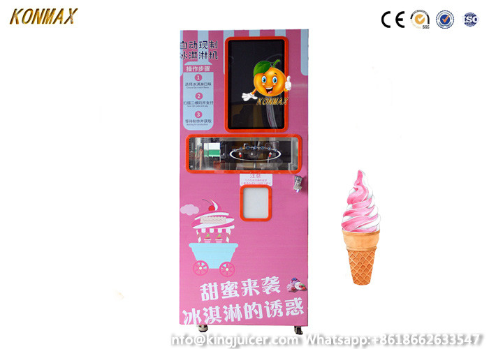 15.6" LCD 3 Flavors Popsicle Gelato Vending Machine 5L Tank