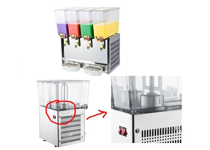 9L×4 Gear Beverage Dispenser Stainless Steel Cold Drink Dispenser Milk ...