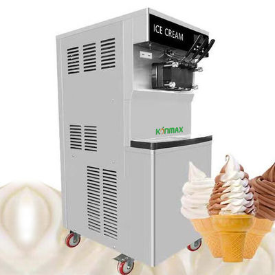 Large Panel Soft Serve Ice Cream Equipment Touch Screen Floor Standing
