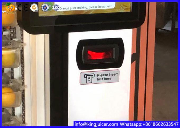 Wifi Coins Bank Notes Payment Orange Juice Vending Machine With Big ...