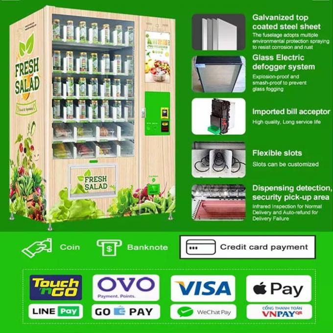 Unmanned Service Automatic Fresh Salad Vending Machine With Lift System